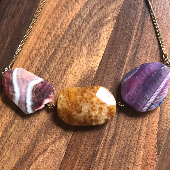 Elle | Jewelry | 3 Stone Necklace | Poshmark